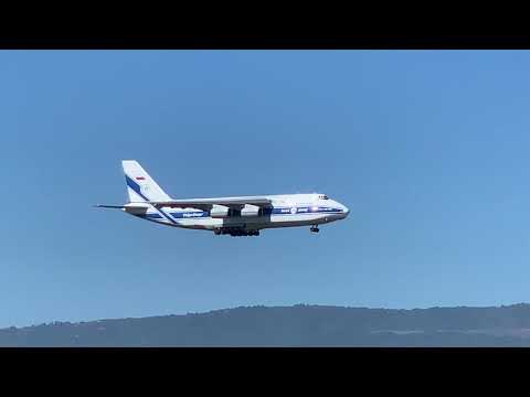 Volga-Dnepr Airlines ANTONOV-124 (RA-82081) Landing at KNUQ Moffett Field 6/29/20