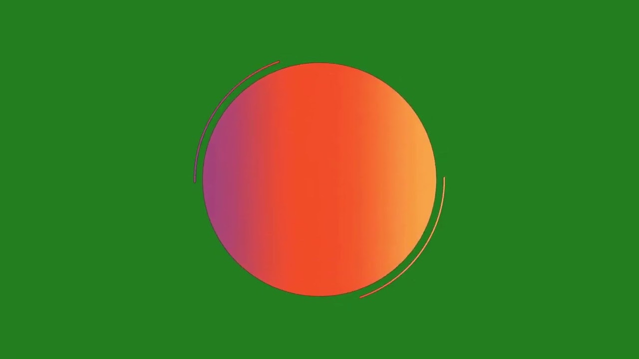 Motion geometric gradient yellow and red circles Green Screen