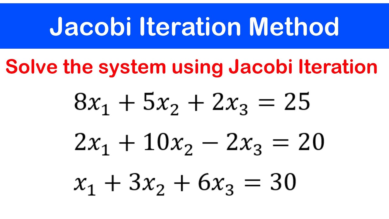 🟢06a - Jacobi Iteration Method: Example 1