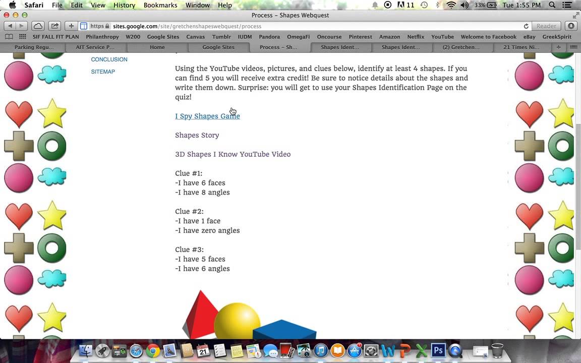 Shapes Webquest