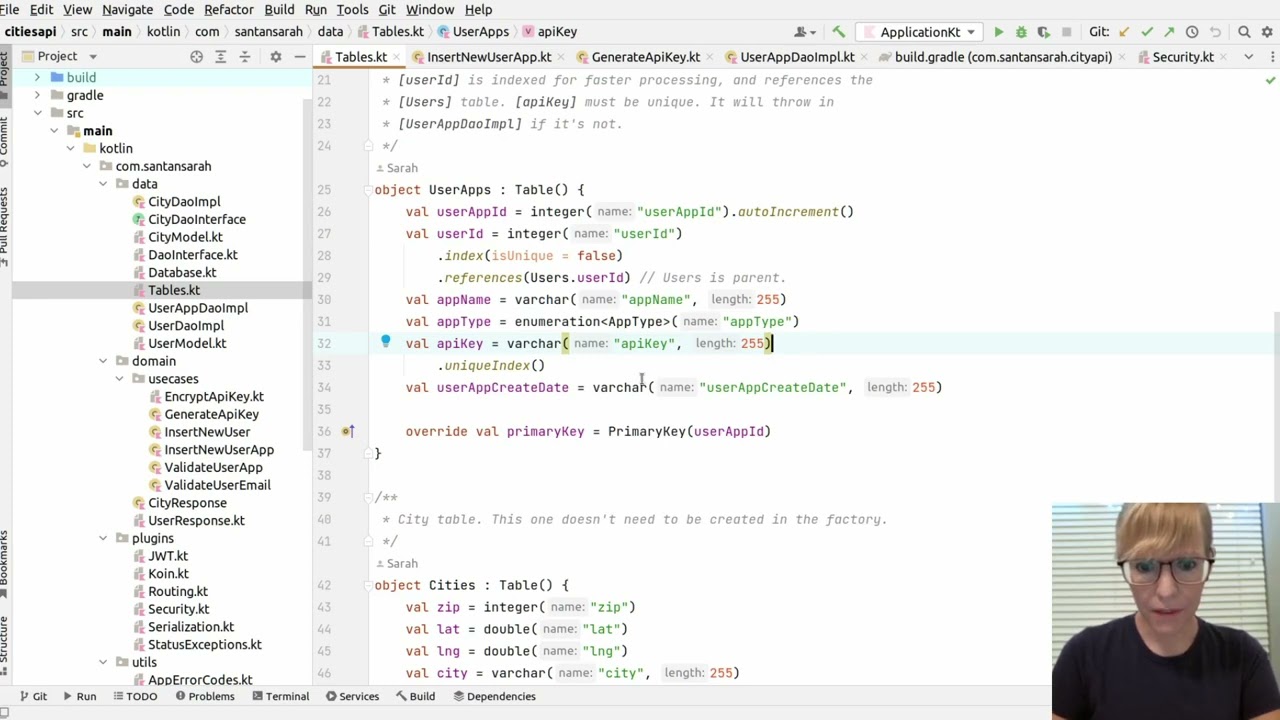 Ktor API: Exposed Table Joins, API Key Authentication with X-API-KEY