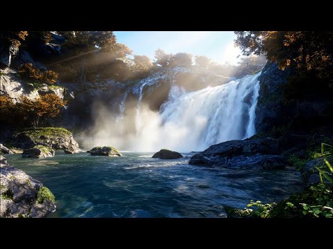 Relaxing Powerful Waterfall & Mountain River Sounds | Nature Sounds For Sleeping | White Noise