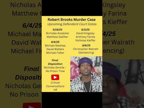 Robert Brooks Murder Case - Prison Guard Upcoming Court Dates