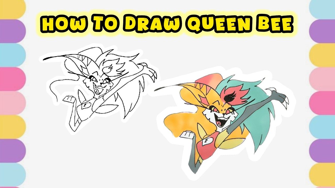 How to Draw Queen Bee-lzebub from Hazbin Hotel – Helluva Boss Guide