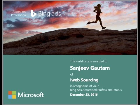 Bing Ads Certification Exam