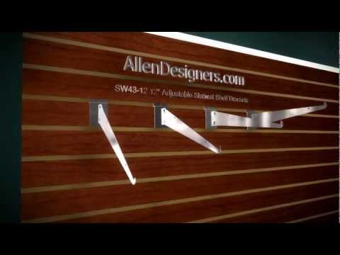 Slatwall 12 Inch Adjustable Shelf Brackets .avi