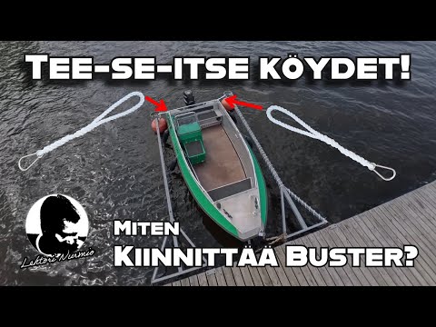 Mittatilausköydet veneen kiinnitykseen - Köysien pleissaus Buster M veneelle