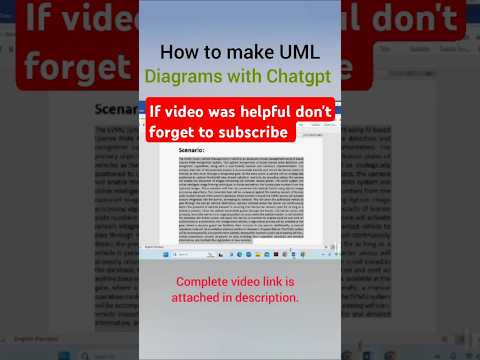 How to make UML diagrams with chatgpt? #chatgpt #education