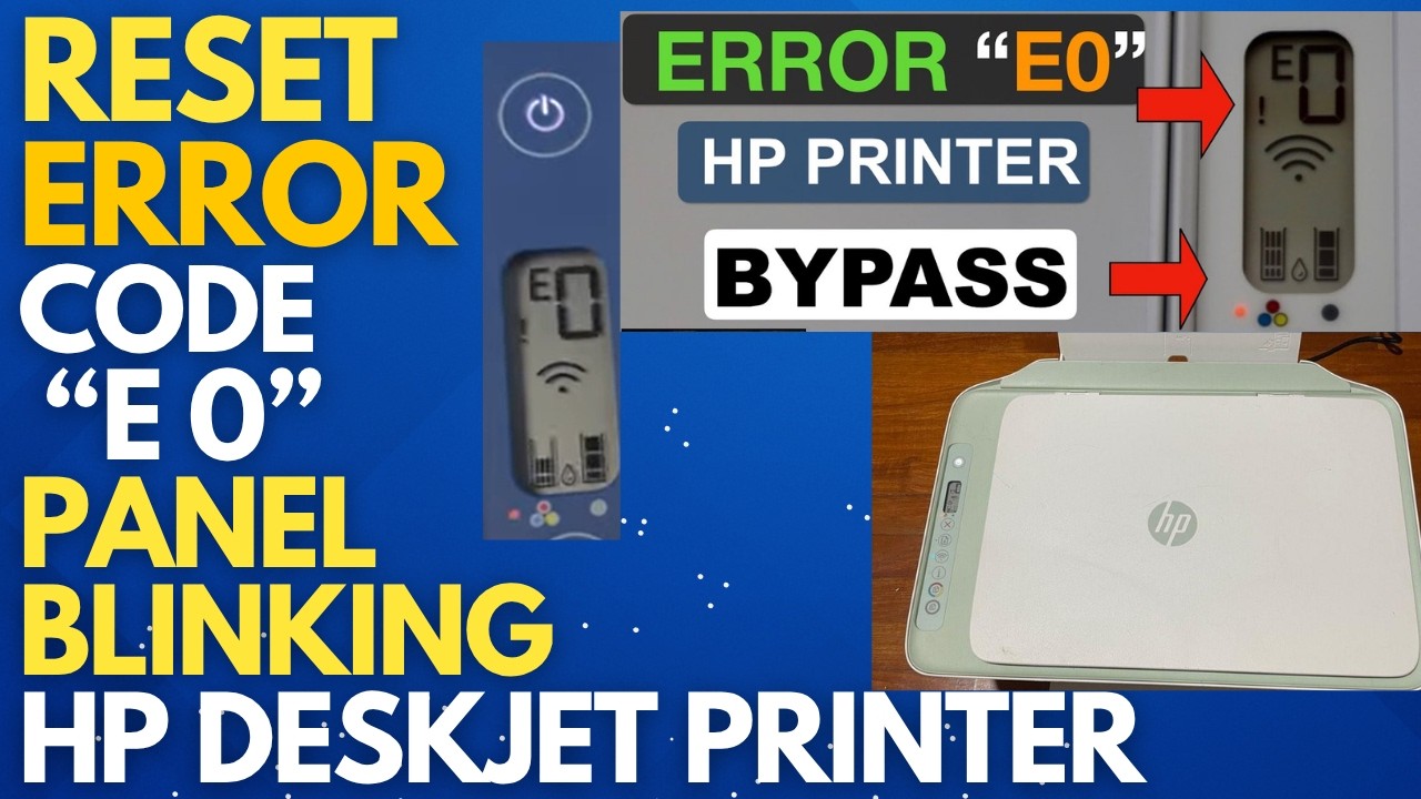 How to Reset Error Code E0 in HP DeskJet Printers, Easy Fix Step by Step | Bilal’s Workshop