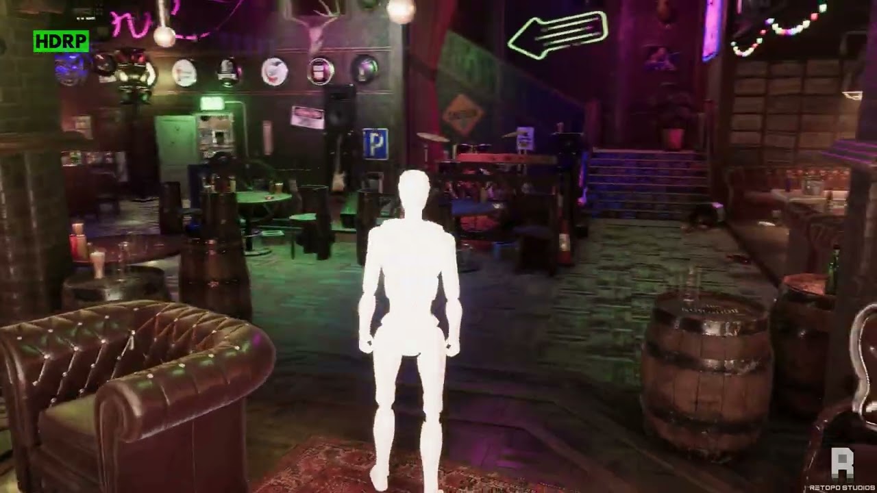 UNITY: Forest Bar (Modular) (HDRP)-(URP) - WALKING