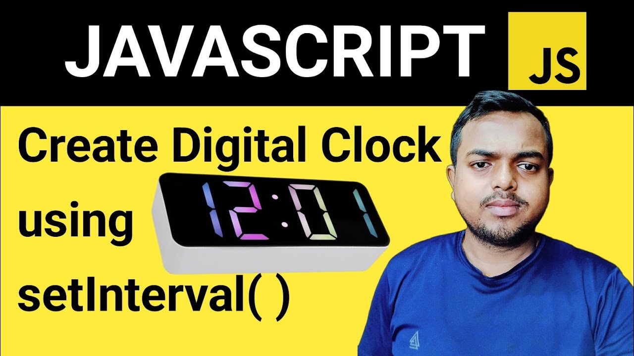 Create Digital Clock using setInterval || setInterval & ClearInterval || #javascript  #coding