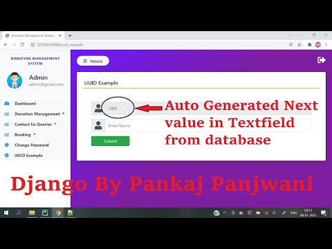 Learn Django || Auto Generated Next Value in textfield from database || Django in Hindi - Mind ...