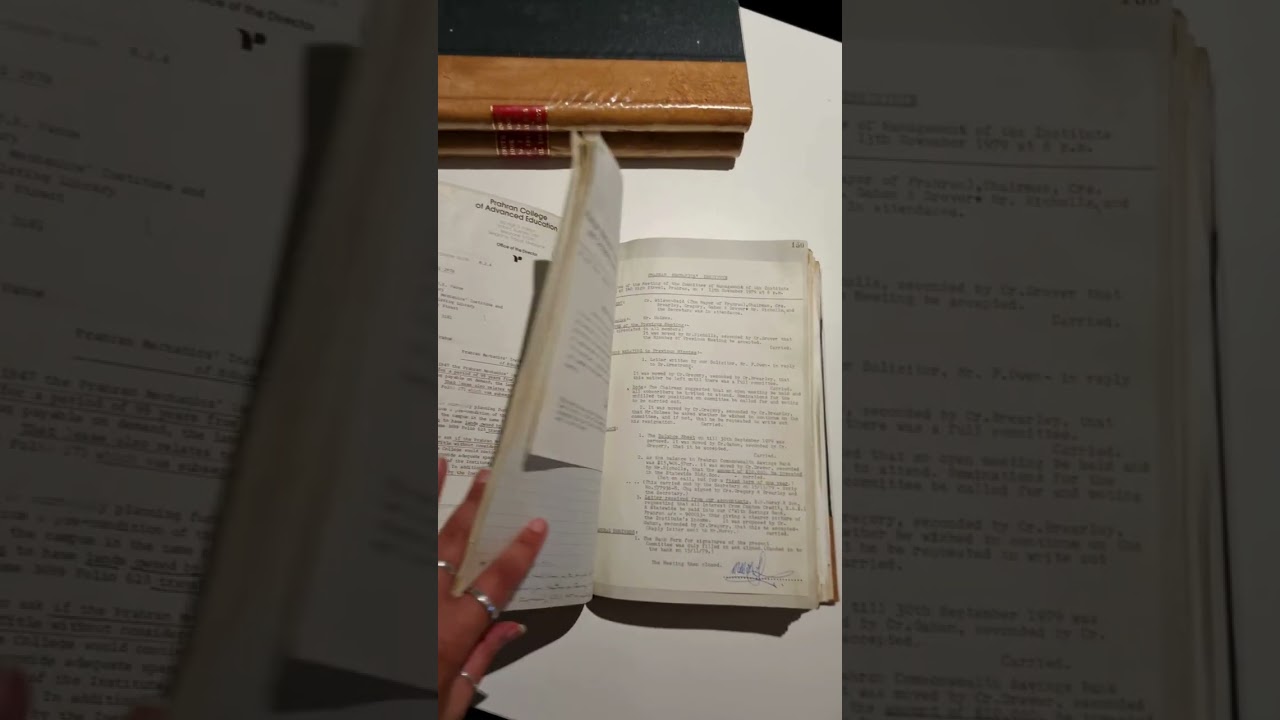 Inside Our Minute Books @ PMI Library