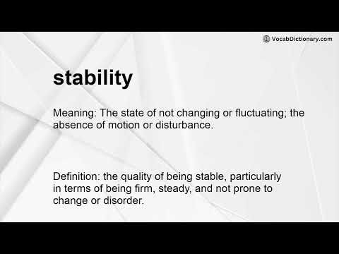 stability Meaning