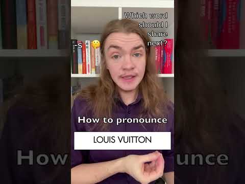 How to pronounce Louis Vuitton in #french - #louisvuitton