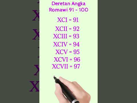 Deretan Angka Romawi 91 - 100#shortvideo