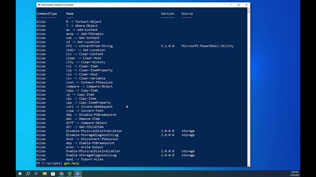 Working with PowerShell aliases