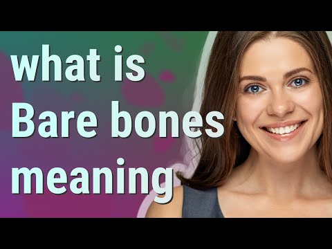 Bare bones | meaning of Bare bones
