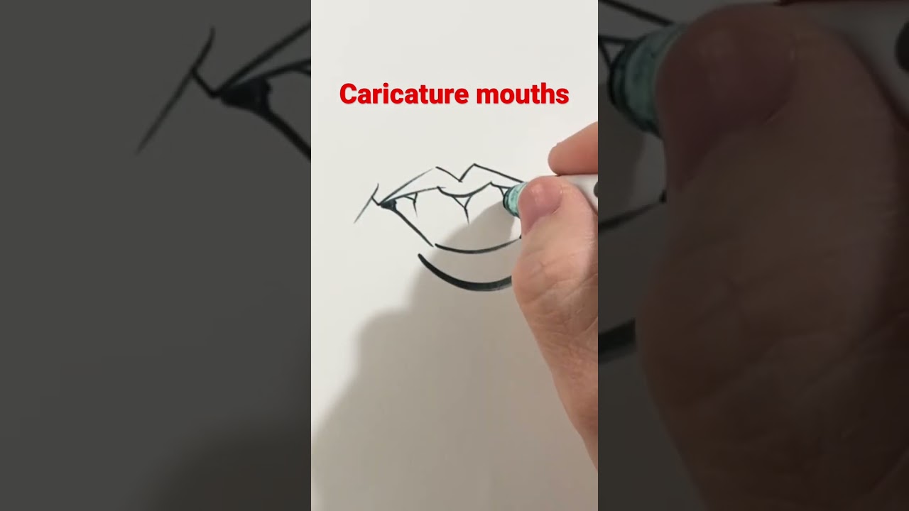 How to draw caricature mouths #shorts