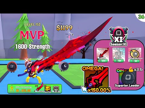 I Unlock SEASON Xl PASS - OMEGA! Swords & Pull a Sword Roblox #36