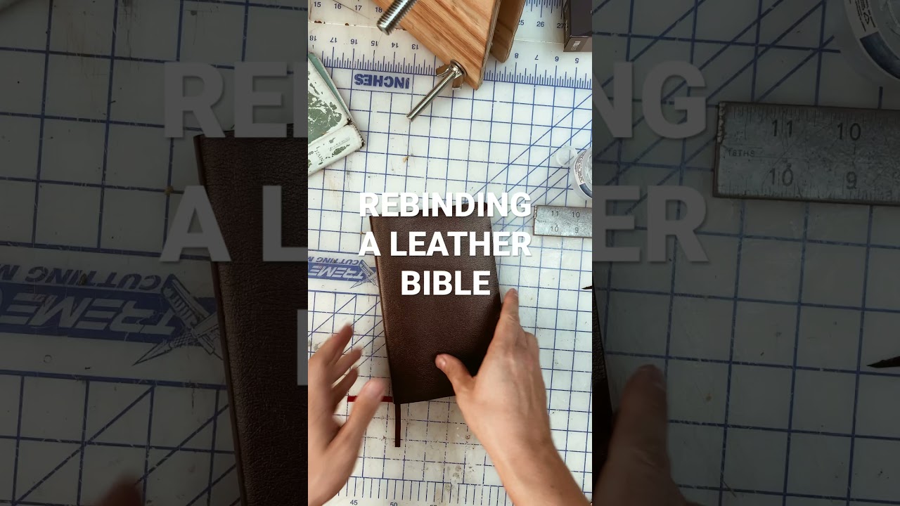 Rebinding a Leather Bible (Step 1) Remove the Fake Leather 😂
