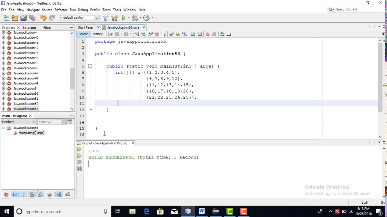 Java Programming Tutorial -69-  How to print array two dimension like diagonal (more Arrays)