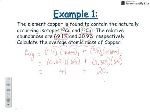 Calculating Average Atomic Masses
