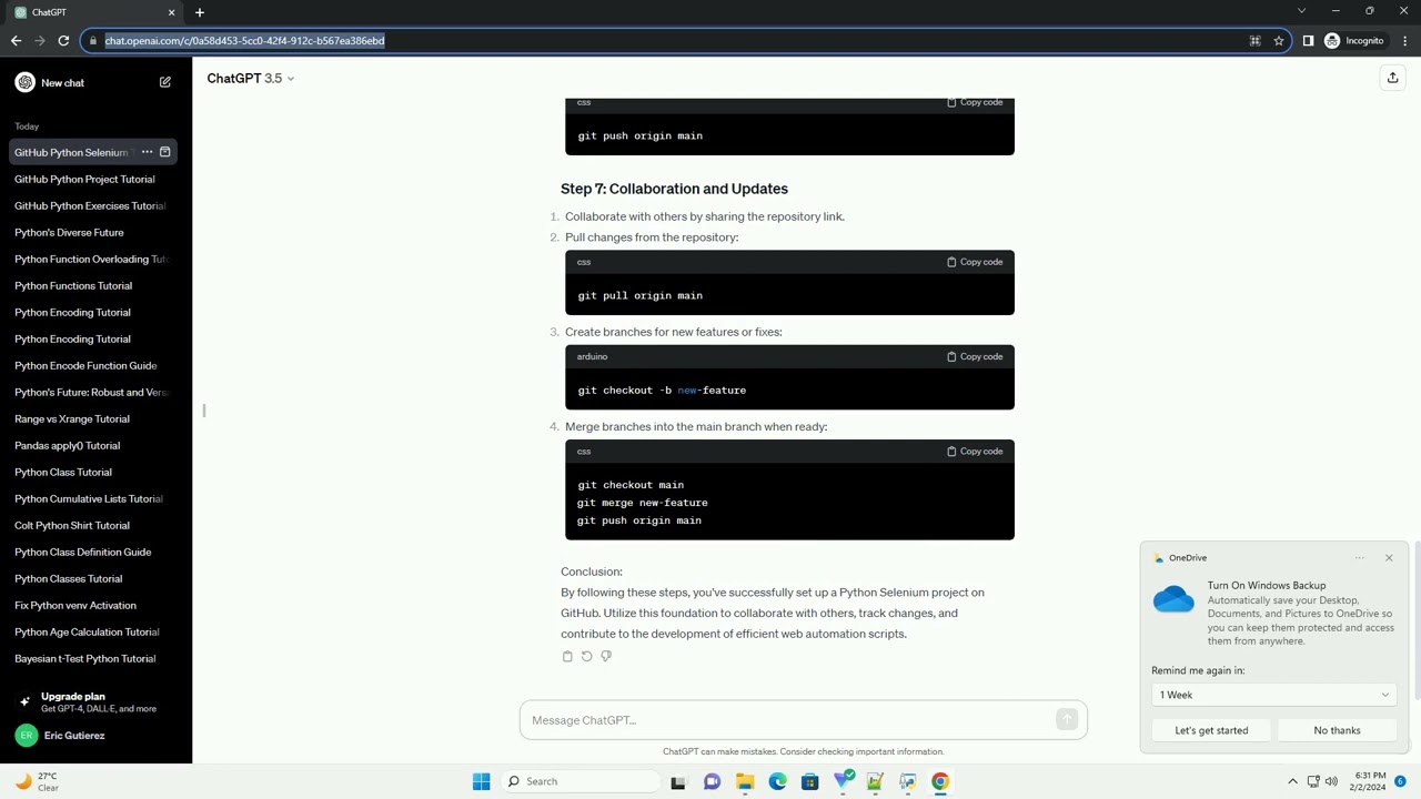 github python selenium projects