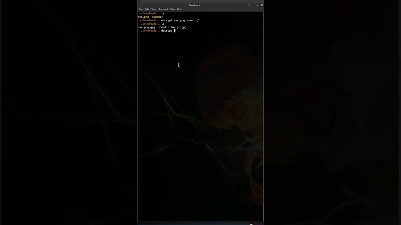 Encrypt and decrypt files with Bash