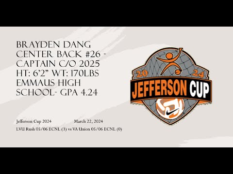 Full Match: Jeff Cup: LVU Rush 05/06 ECNL vs VA Union 05/06 ECNL - March 22, 2024