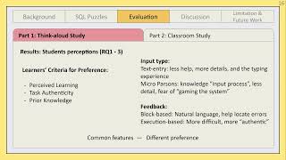 SQL Puzzles: Evaluating Micro Parsons Problems With Different Feedbacks ...