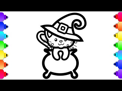 GLITTER Halloween Coloring Pages πππππPrint and Color along with Me!