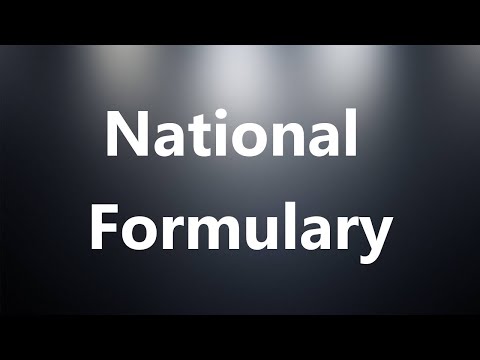 National Formulary - Medical Meaning and Pronunciation