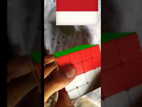 How to make Indonesia flag in Rubik's Cube 4 by 4