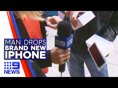 First person to buy iPhone 6 immediately drops it