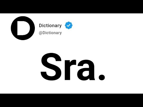 Sra. Meaning In English