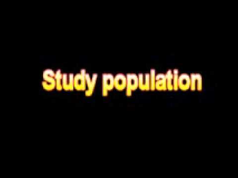What Is The Definition Of Study population Medical School Terminology Dictionary