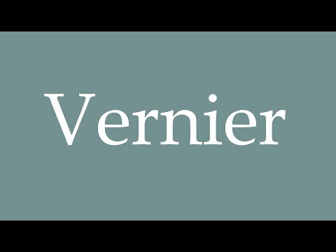 How to Pronounce ''Vernier'' Correctly in French