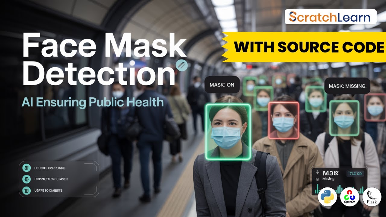 Face Mask Detection using Python | OpenCV + Deep Learning | AI Project + Source Code