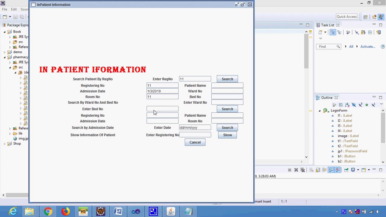 Patient Information System in Java - OKOK PROJECTS- Final Year Projects Bangalore, Chennai ...