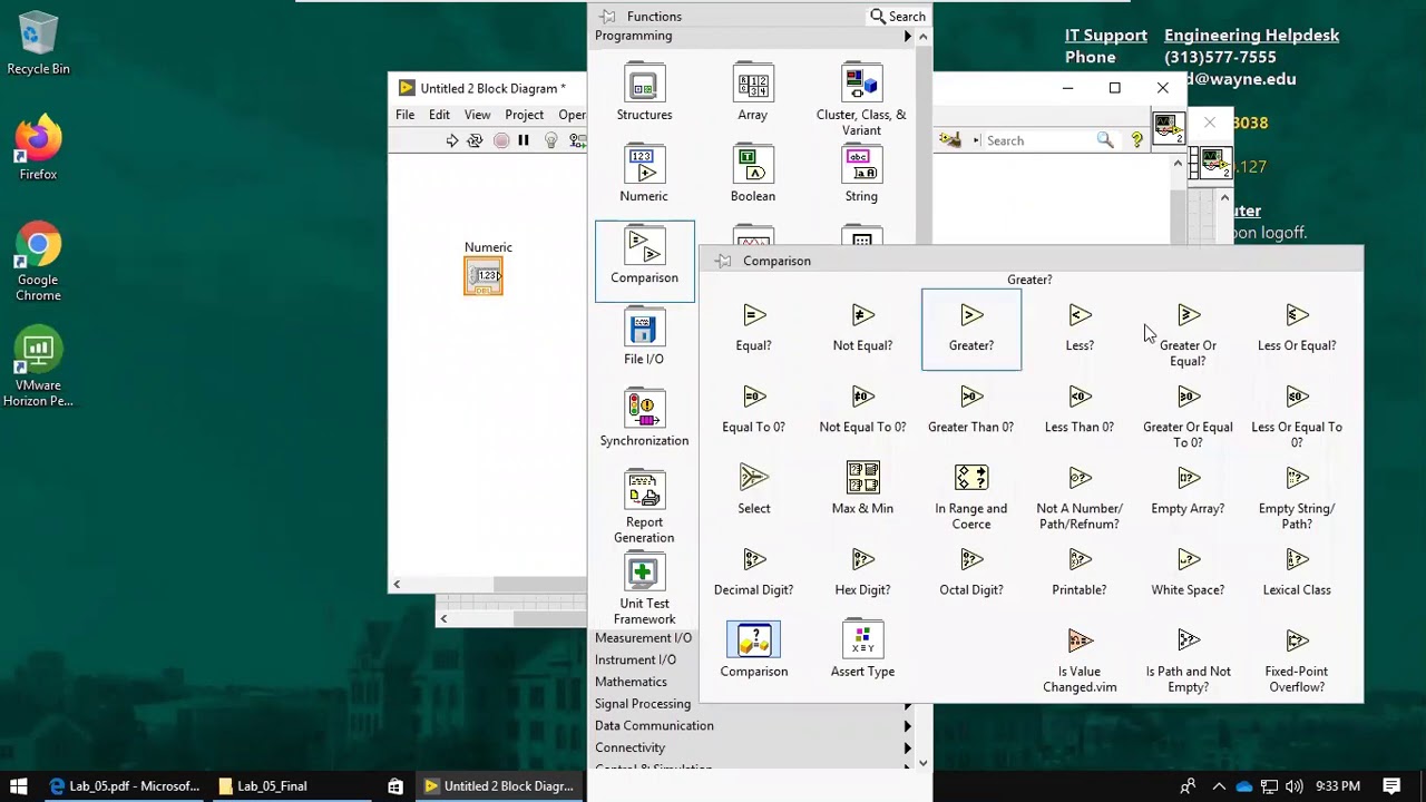 Lab5 part1 - Introduction to Case structure and square root example