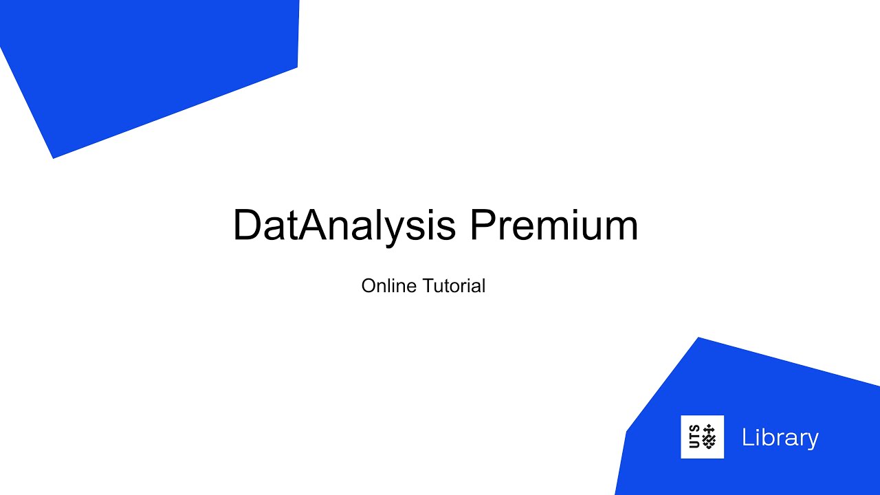 DatAnalysis Premium - Online Tutorial