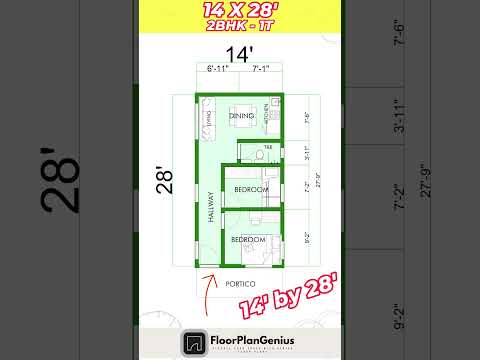 Two bedroom house plan Low budget building design simple home design floor plan
