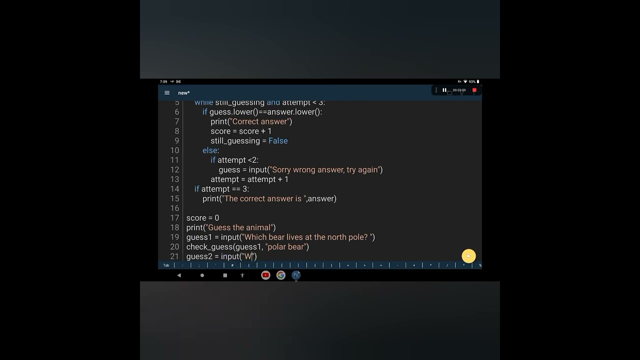 PYTHON PROJECT - ANIMAL QUIZ IN PYTHON
