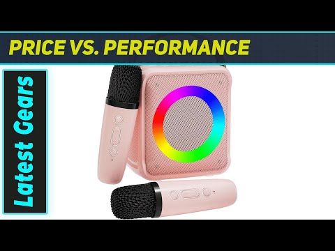 ReviewAwesome Mini Karaoke Machine with 2 Mics & Lights!