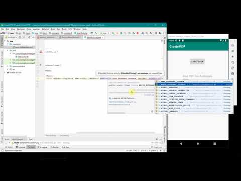 How to create PDF file in your Android App? Complete source code using Android Studio