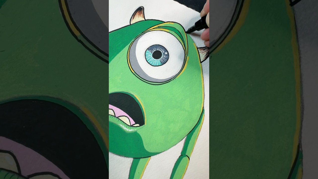 Mike Wazowski 😈Mosters Inc in #Posca