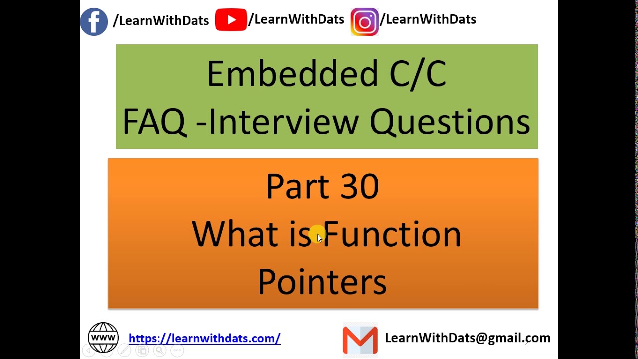 What is Function Pointer ? | Embedded C Interview Questions