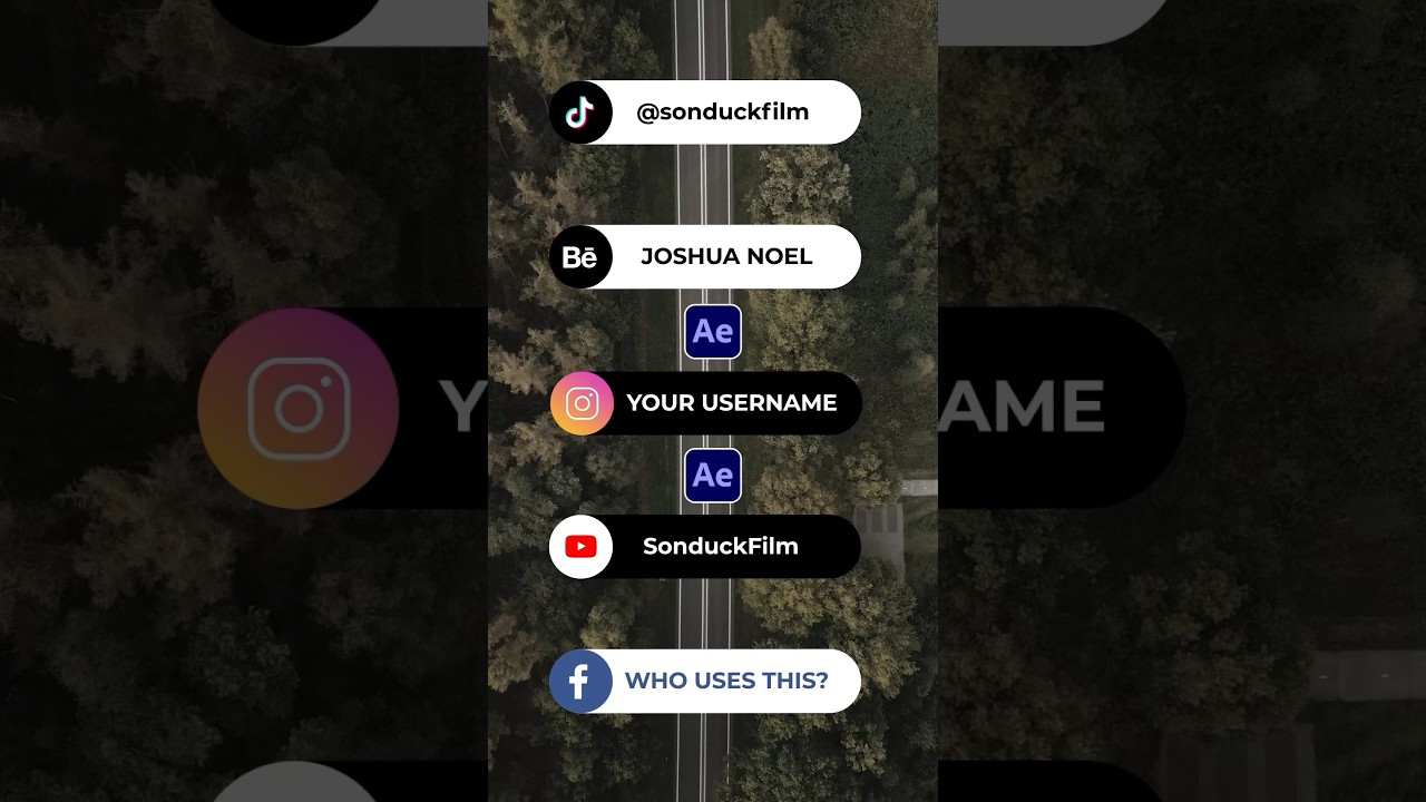 Create Social Media Lower Thirds in After Effects #tutorial