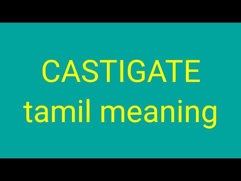 CASTIGATE tamil meaning/sasikumar